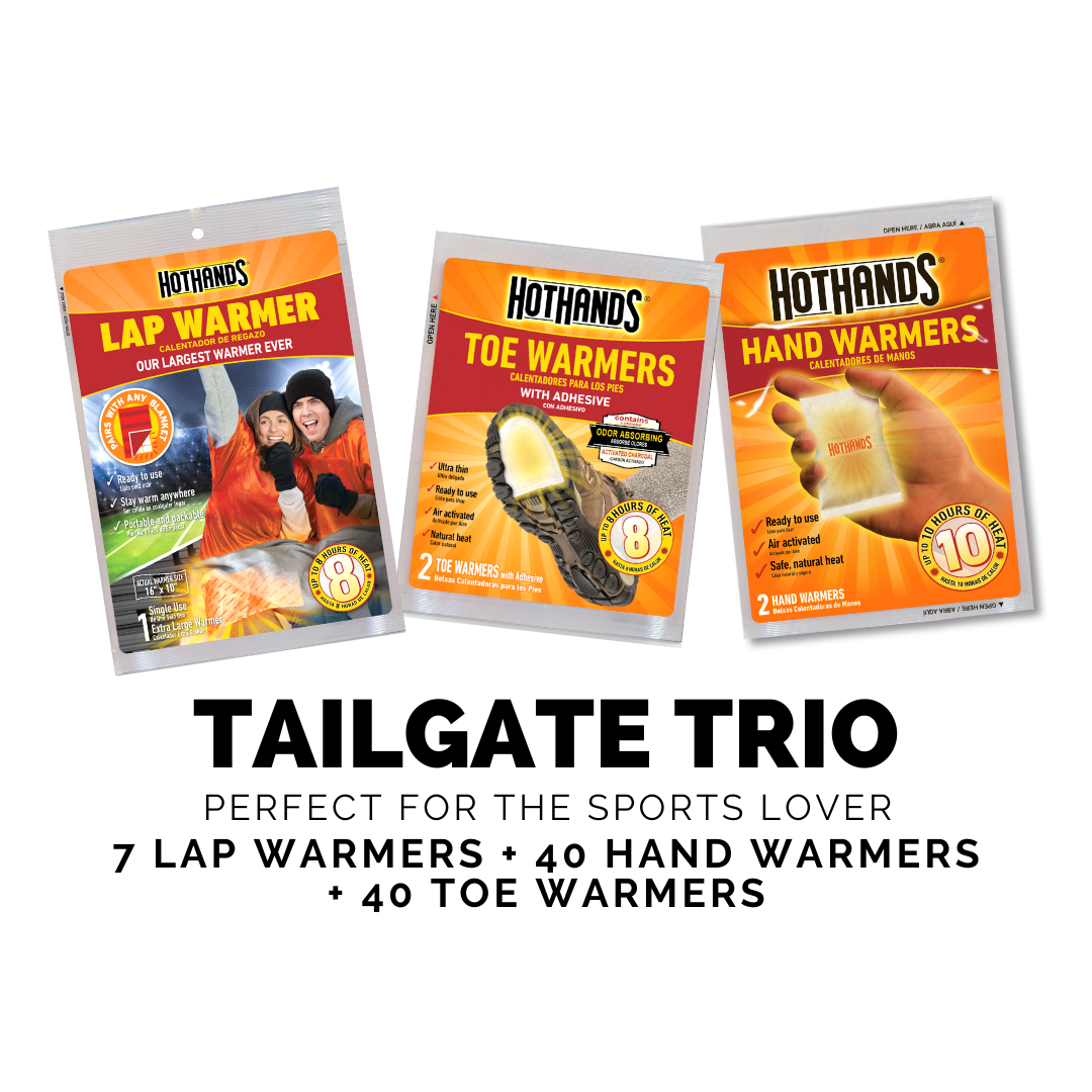 Tailgate Trio | 40 Hand Warmers, 40 Toe Warmers + 7 Lap Warmers ...